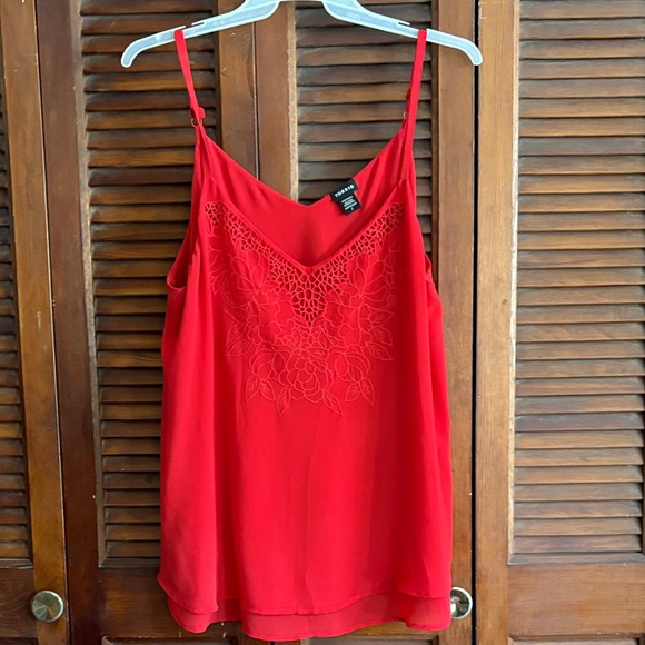 torrid | Tops | Torrid Red Floral Embroidered Camisole | Poshmark